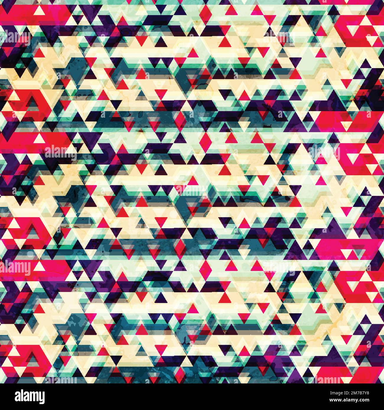 vintage triangle seamless pattern Stock Vector Image & Art - Alamy