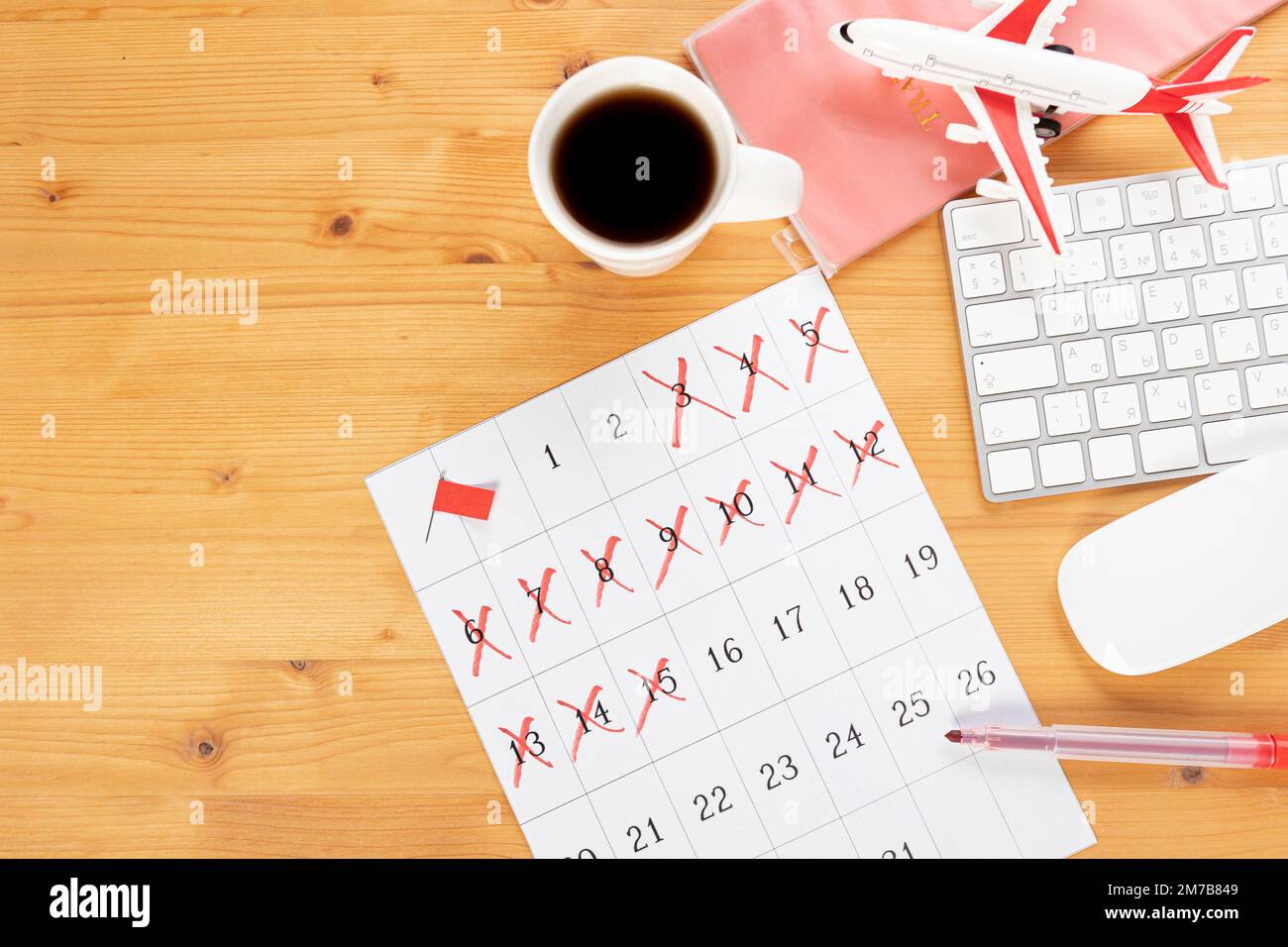 Calendar and reminders for business trip, travel and vacation. planner ...