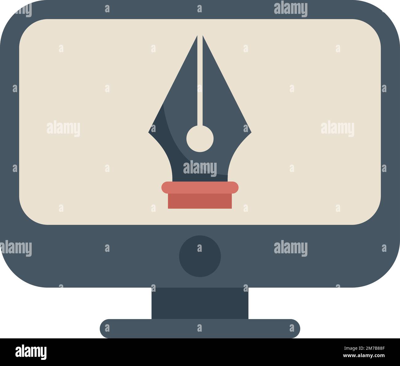 Draw redesign icon flat vector. Web ui. App content isolated Stock ...