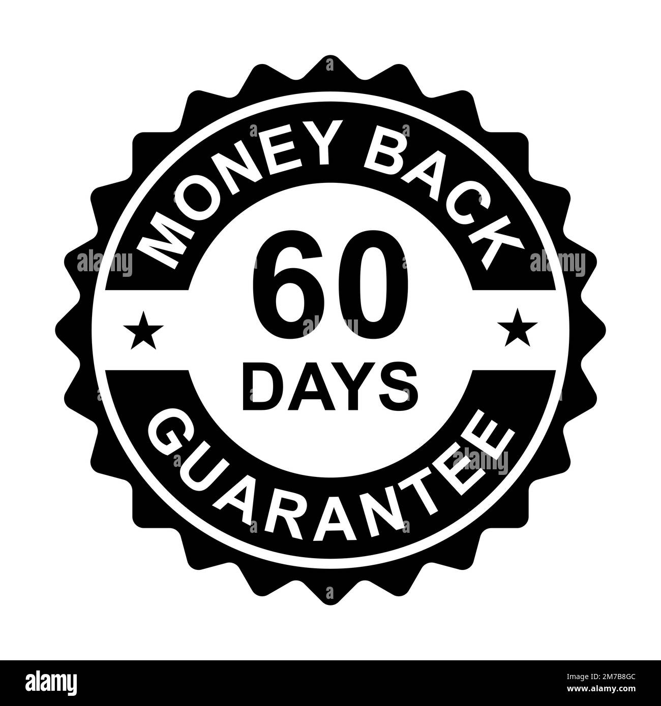 60 days money back guarantee icon vector for graphic design, logo ...