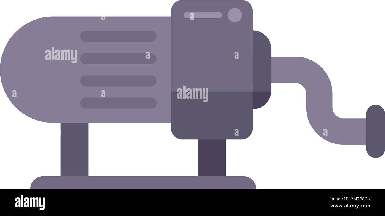 Pool engine pump icon flat vector. Water cleaning. Sea equipment ...