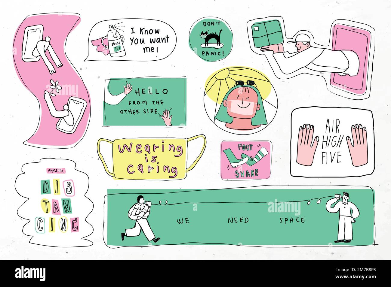 New normal physical social Cut Out Stock Images & Pictures - Alamy