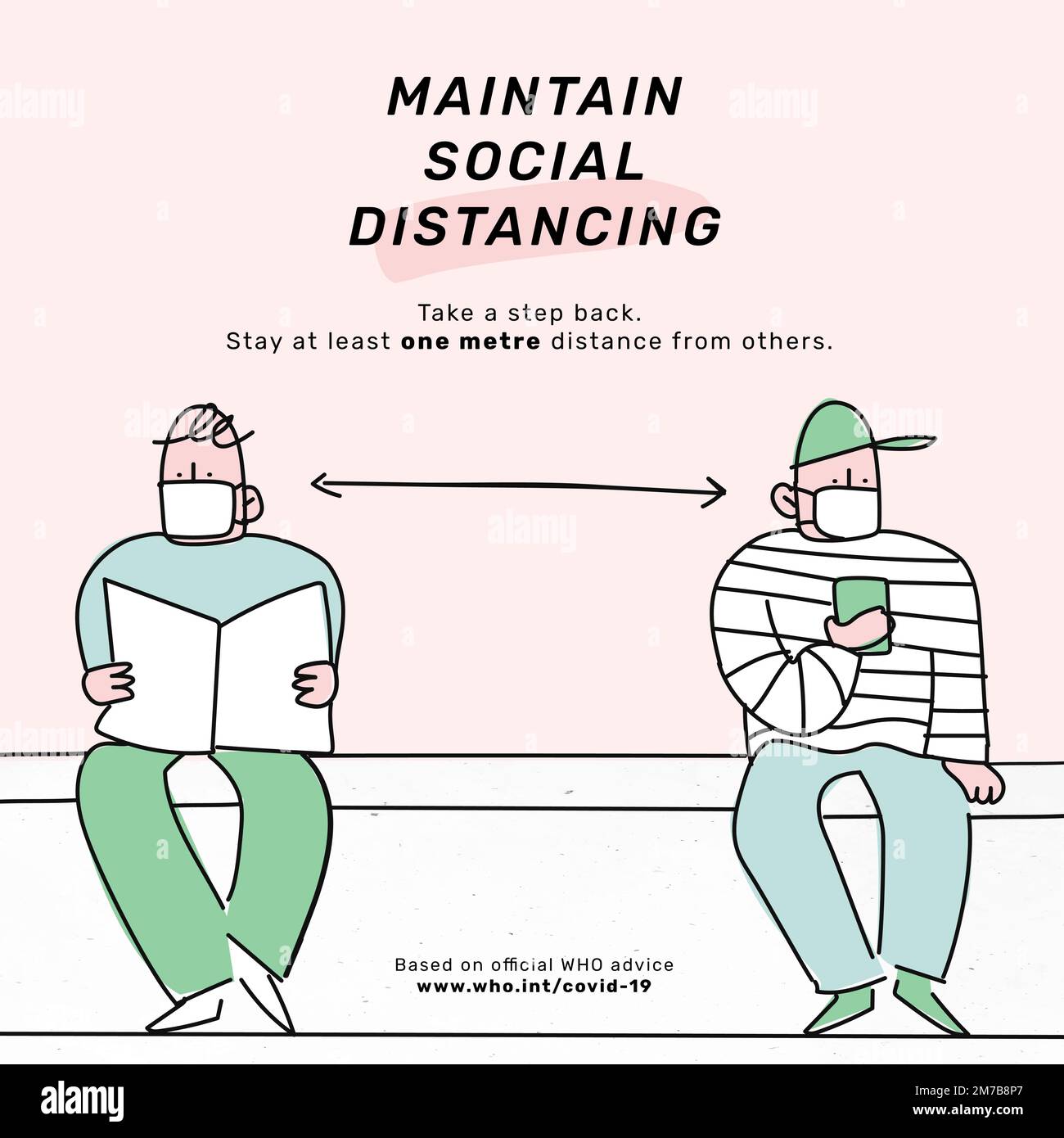 Social distancing coronavirus pandemic social template source WHO ...