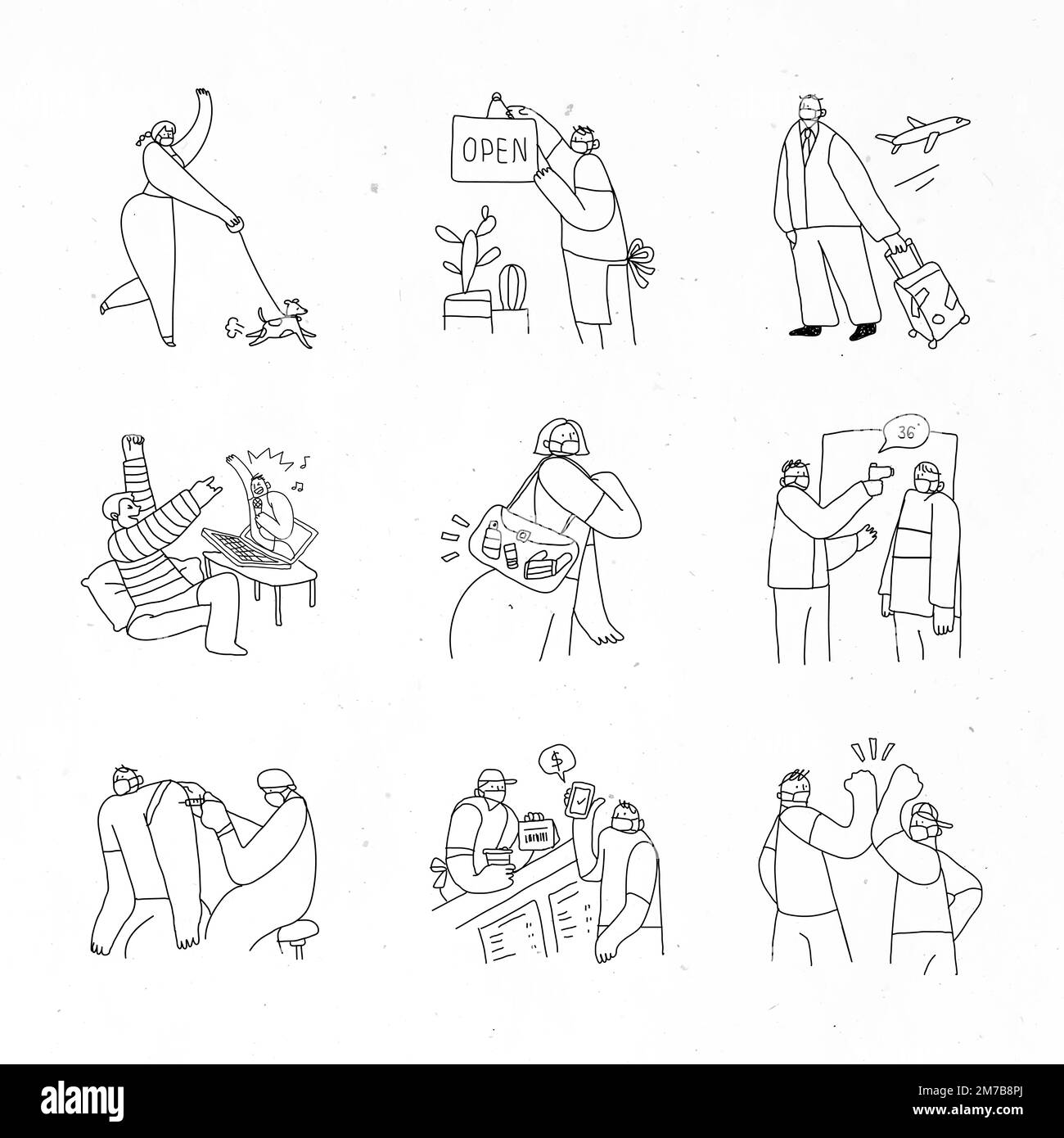 Art lifestyle drawing self Cut Out Stock Images & Pictures - Alamy