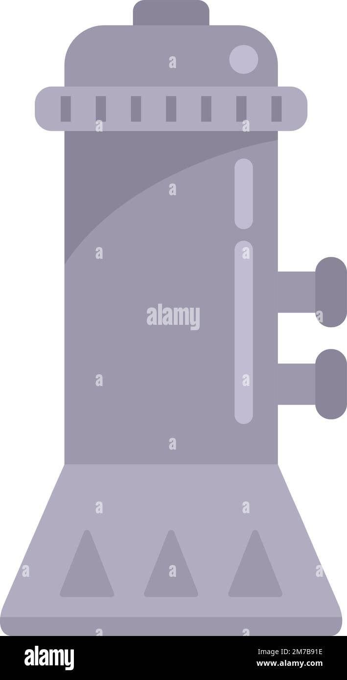 Maintenance pool pump icon flat vector. Water equipment. Outdoor swim ...