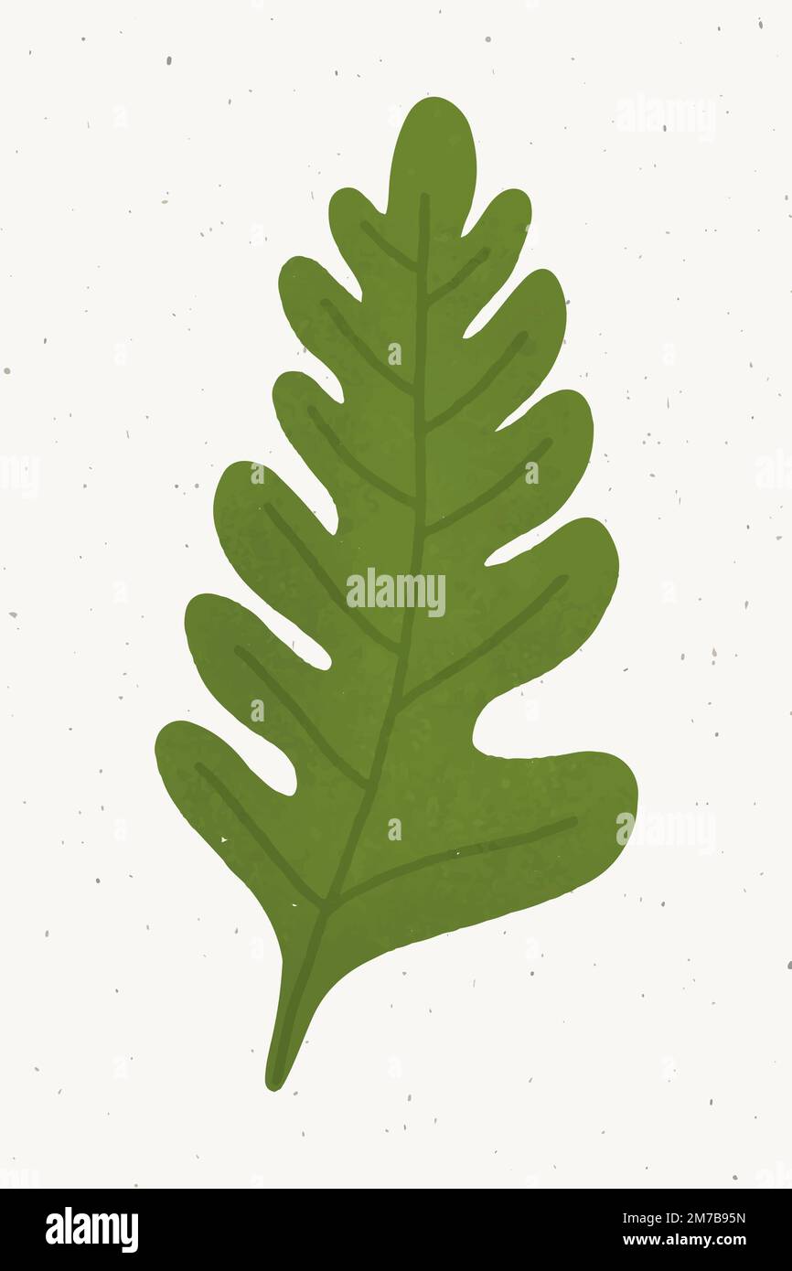 Green Oak Leaf Design Element Vector Stock Vector Image And Art Alamy