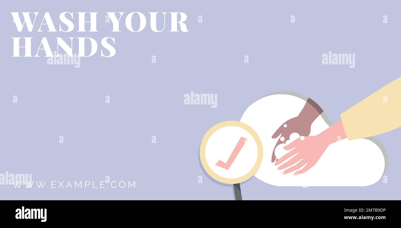 Wash your hands coronavirus protection template vector Stock Vector ...