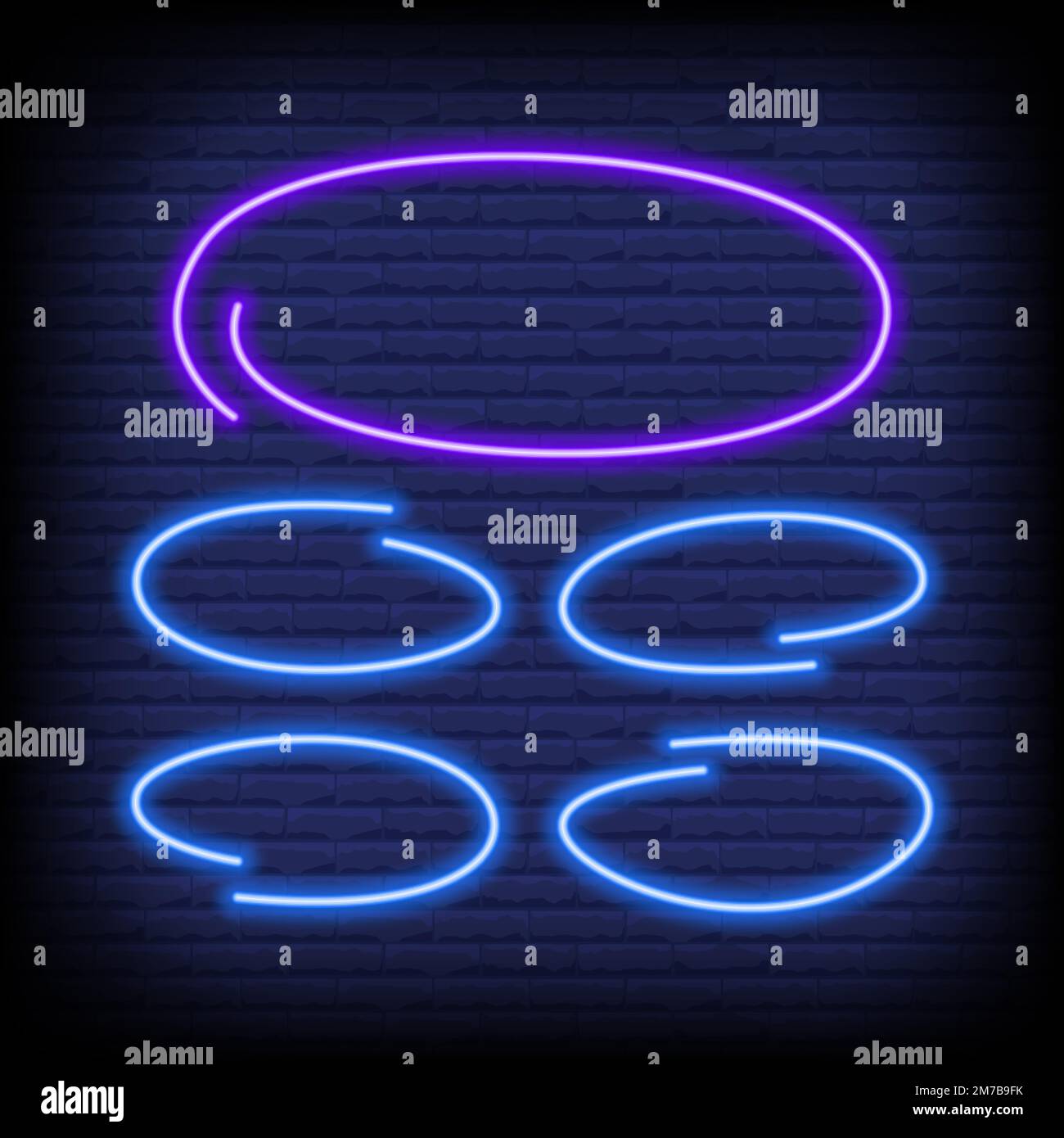 Neon quiz game template. Four options answers for knowledge exam in ...