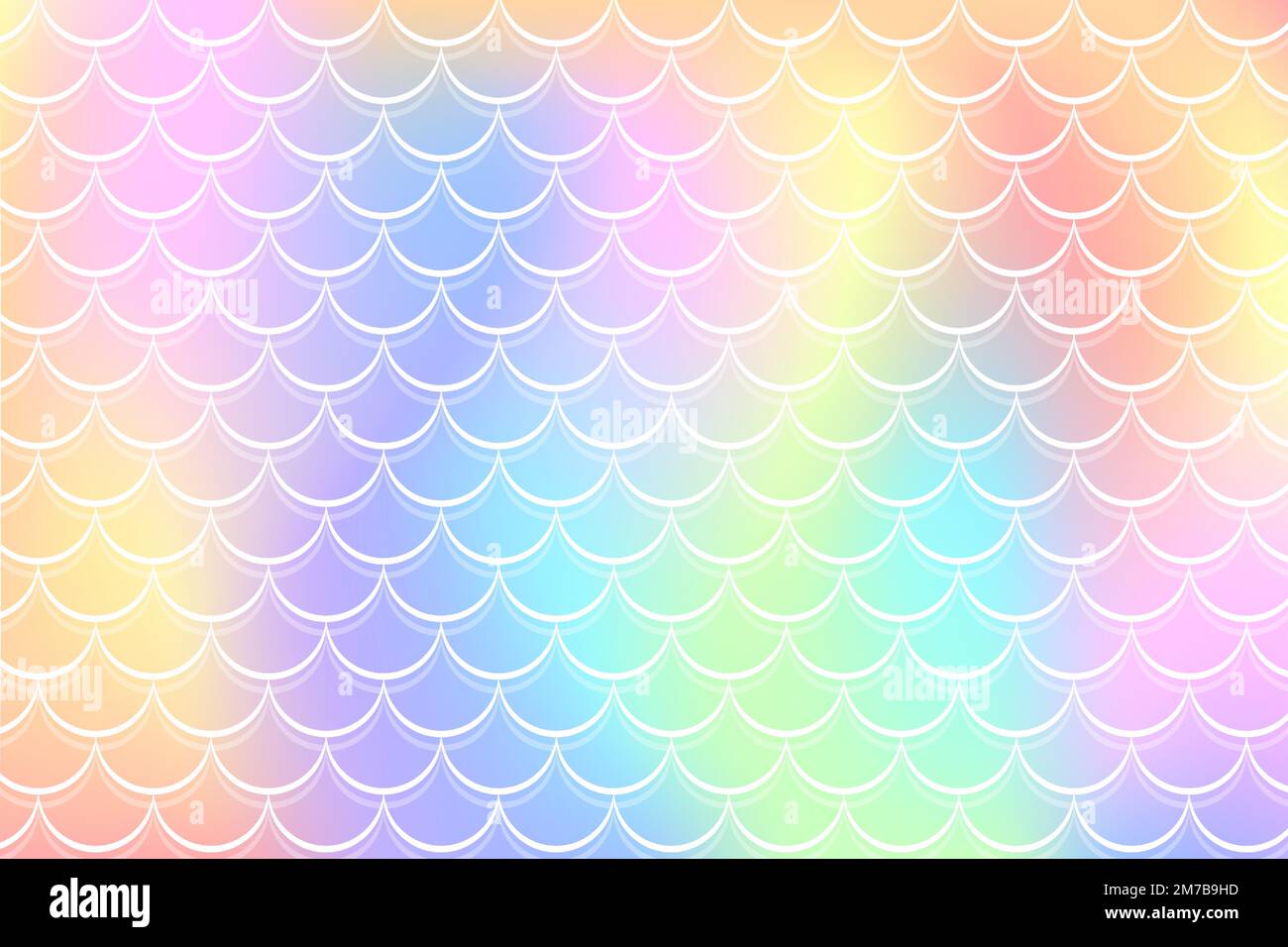 Mermaid holographic background with fish scale pattern. Pink pearl ...