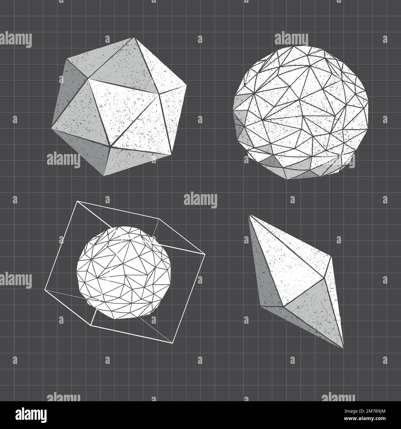 3D geometric shape set vector Stock Vector Image & Art - Alamy