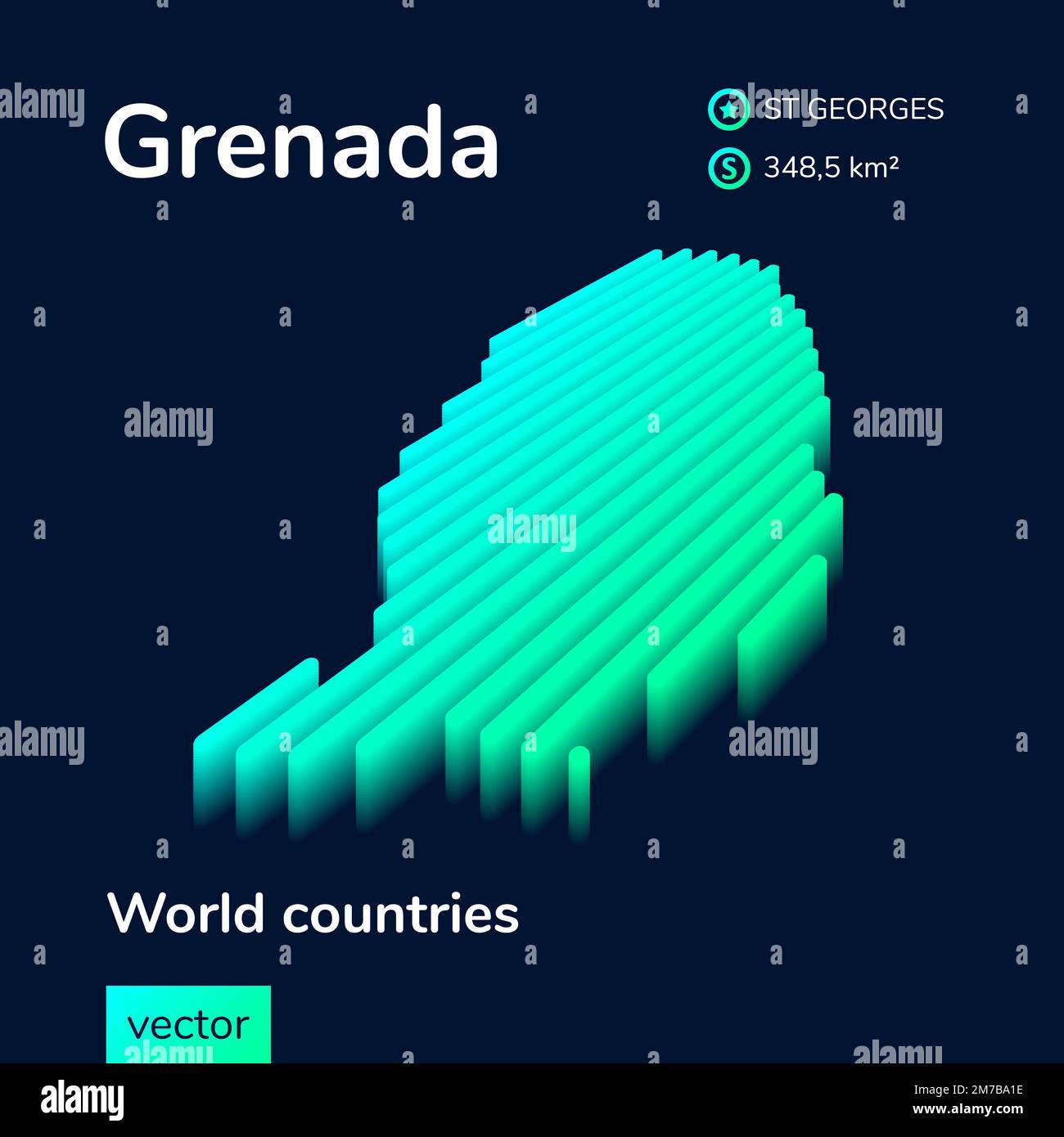 Map of grenada hi-res stock photography and images - Alamy