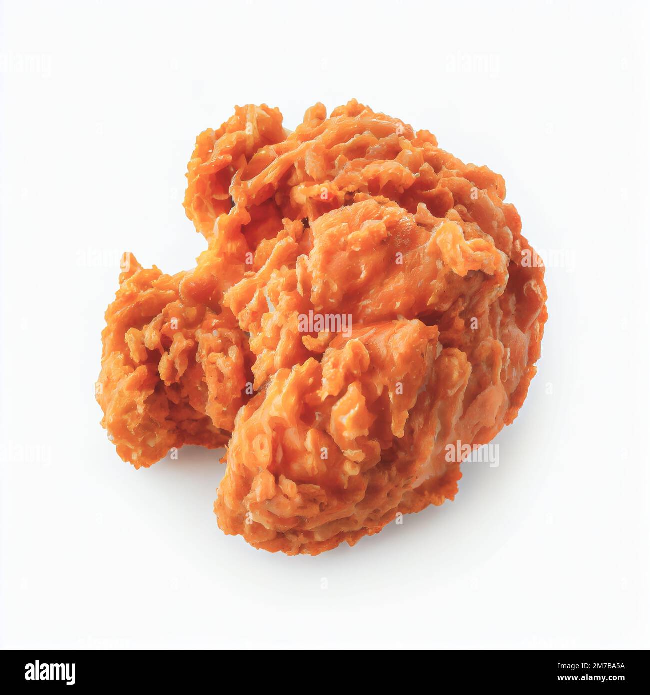 Close up shot of top view Fried Chicken isolated on white background ...