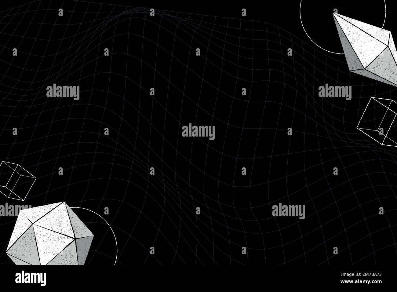 Gray geometric shapes on black background vector Stock Vector Image ...