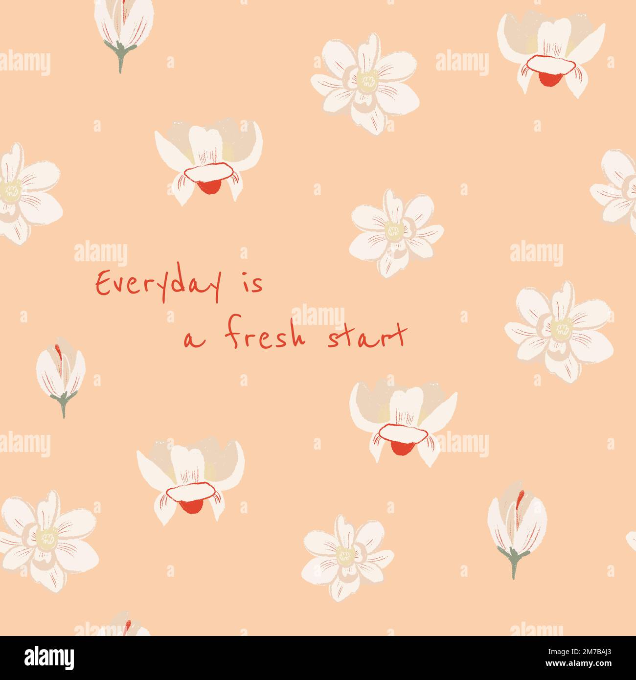 Editable floral aesthetic template vector for social media post with ...