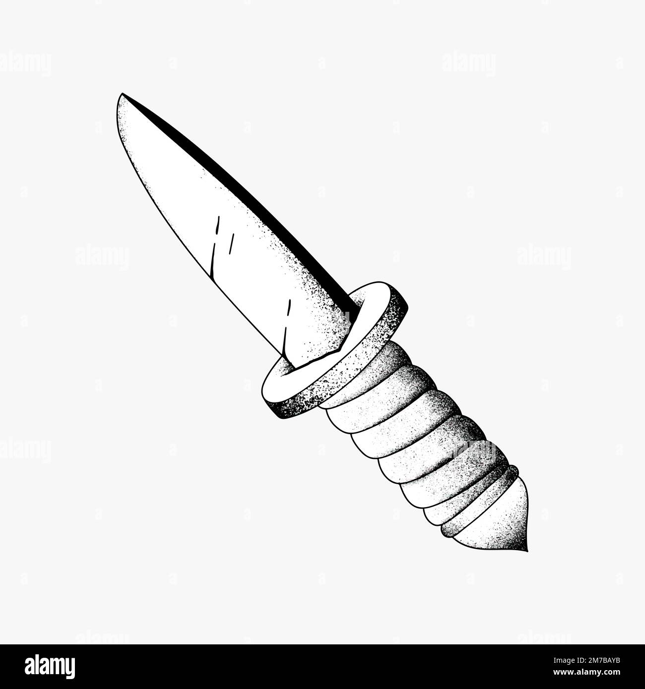 Vintage Outline Camp Knife Old School Flash Tattoo Design Symbol Vector Stock Vector Image And Art
