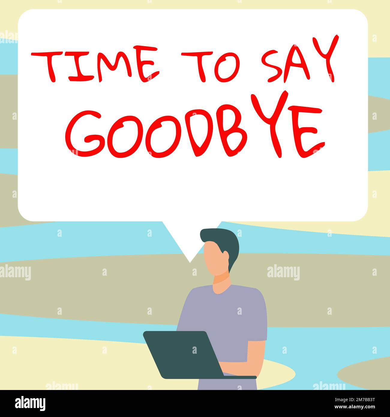Text caption presenting Time To Say Goodbye. Conceptual photo Bidding ...