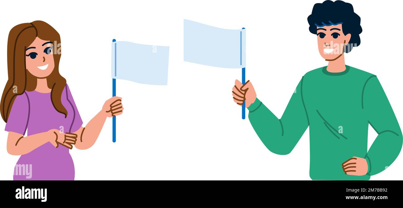 holding flag empty vector Stock Vector Image & Art - Alamy