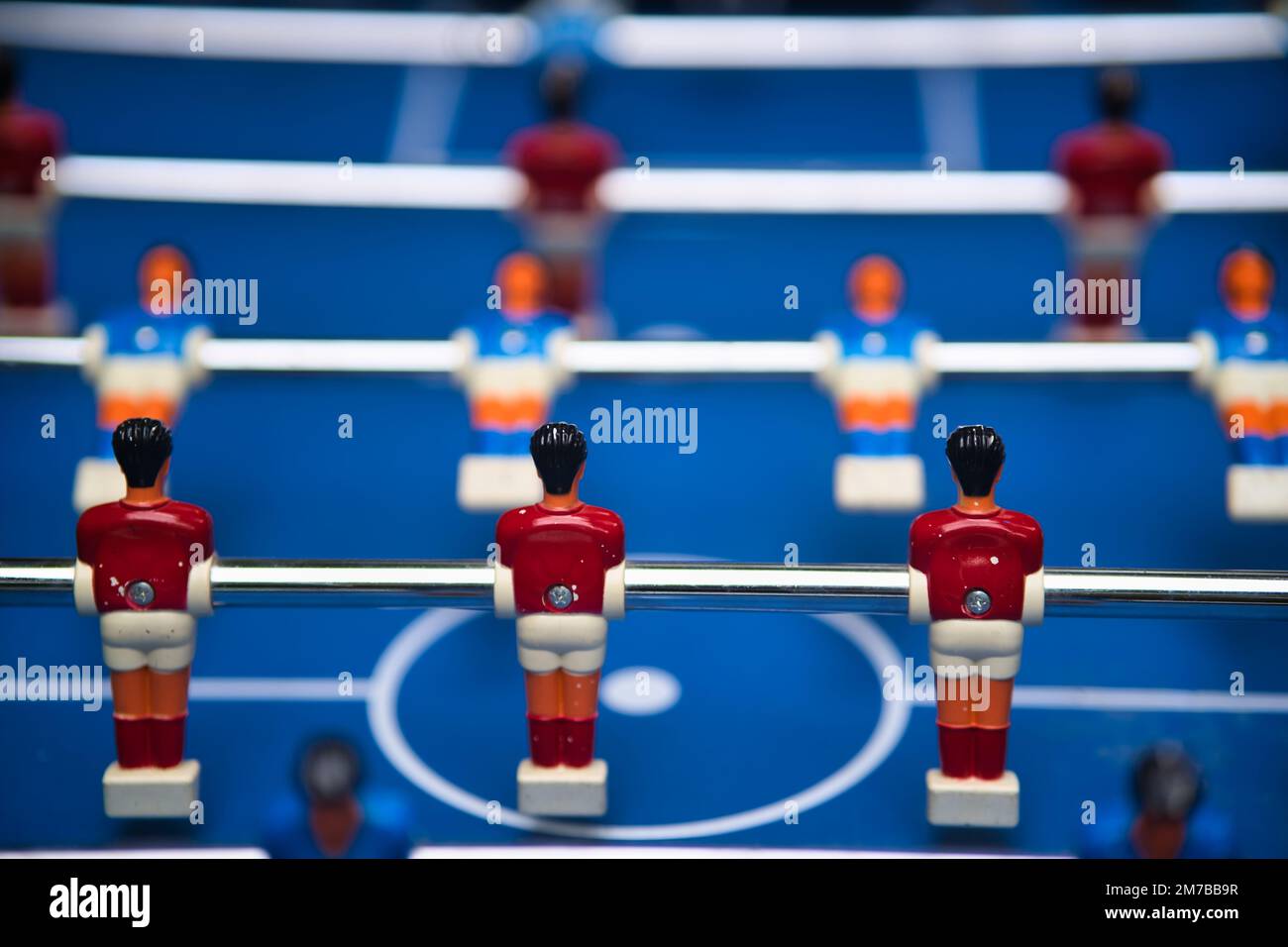 A close-up shot of table soccer game figures Stock Photo - Alamy