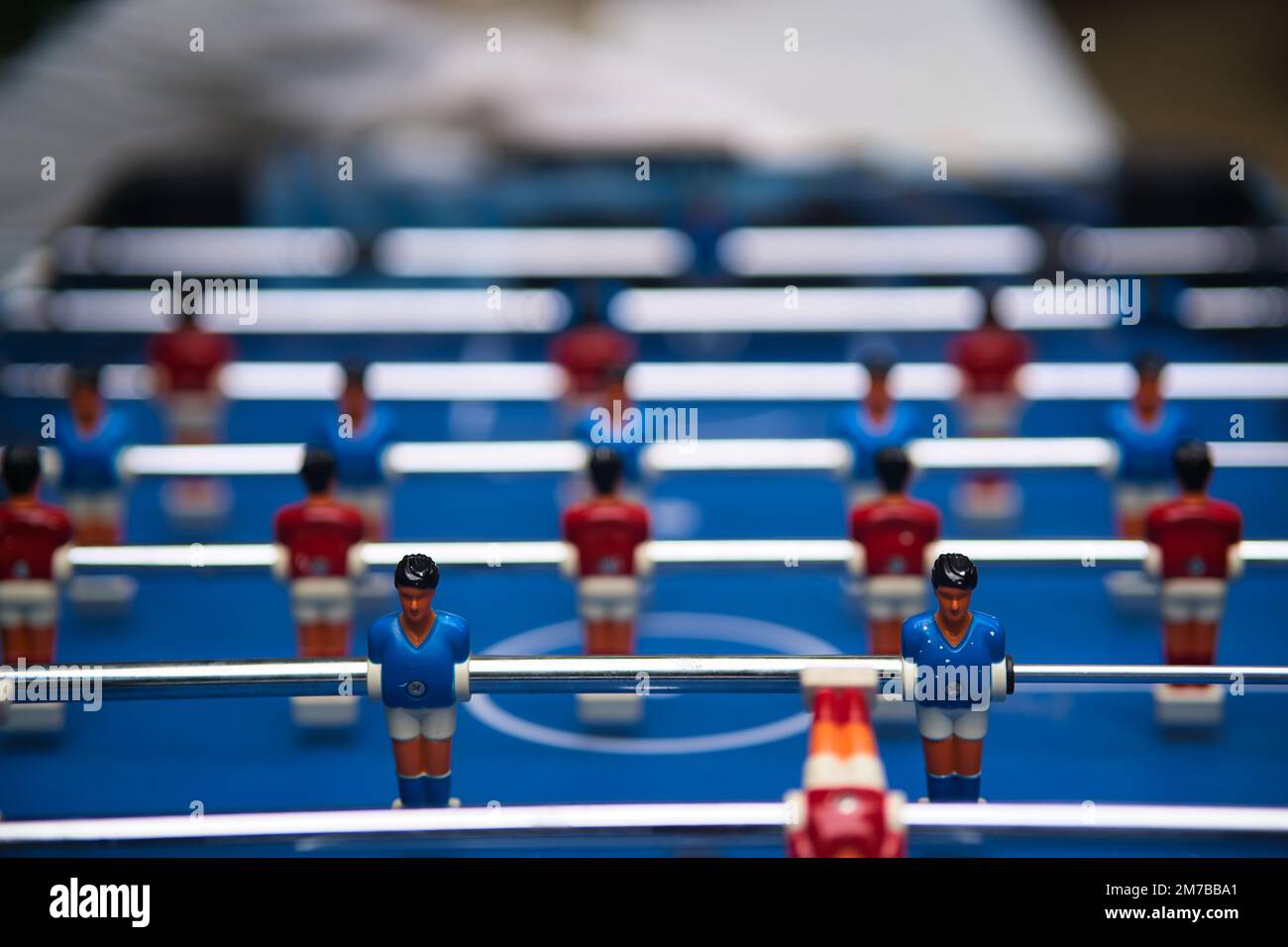 A close-up shot of table soccer game figures Stock Photo - Alamy