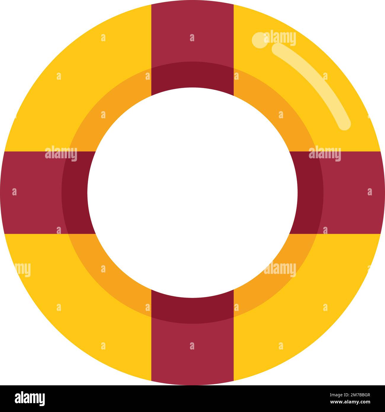 Pool inflatable ring icon flat vector. Water construction. Summer swim ...