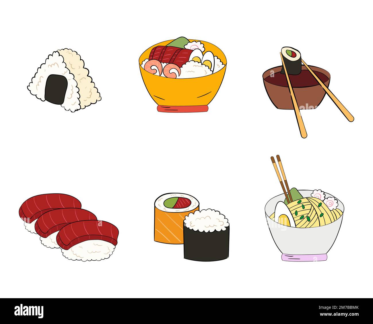 Sushi set. vector illustration on a white background Stock Vector Image ...