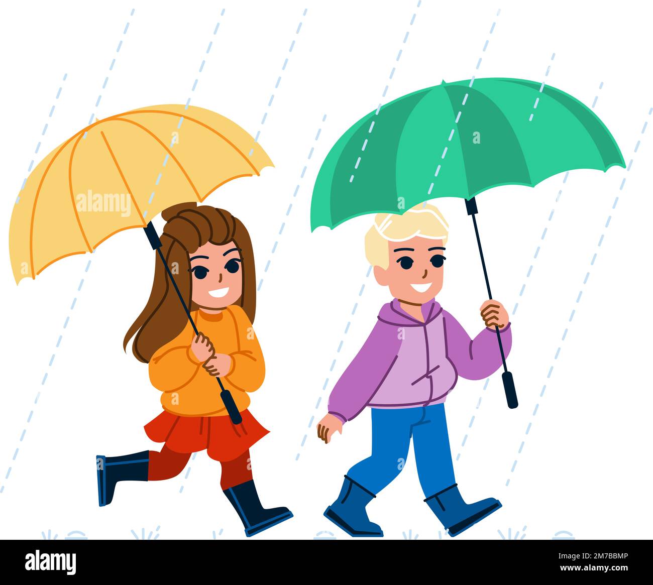 kid umbrella vector Stock Vector Image & Art - Alamy