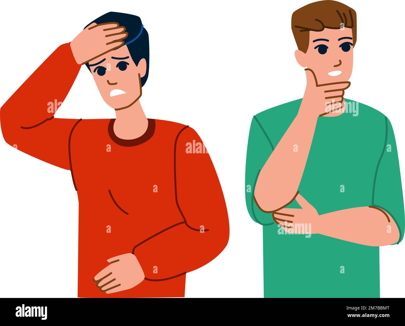 man worried vector Stock Vector Image & Art - Alamy