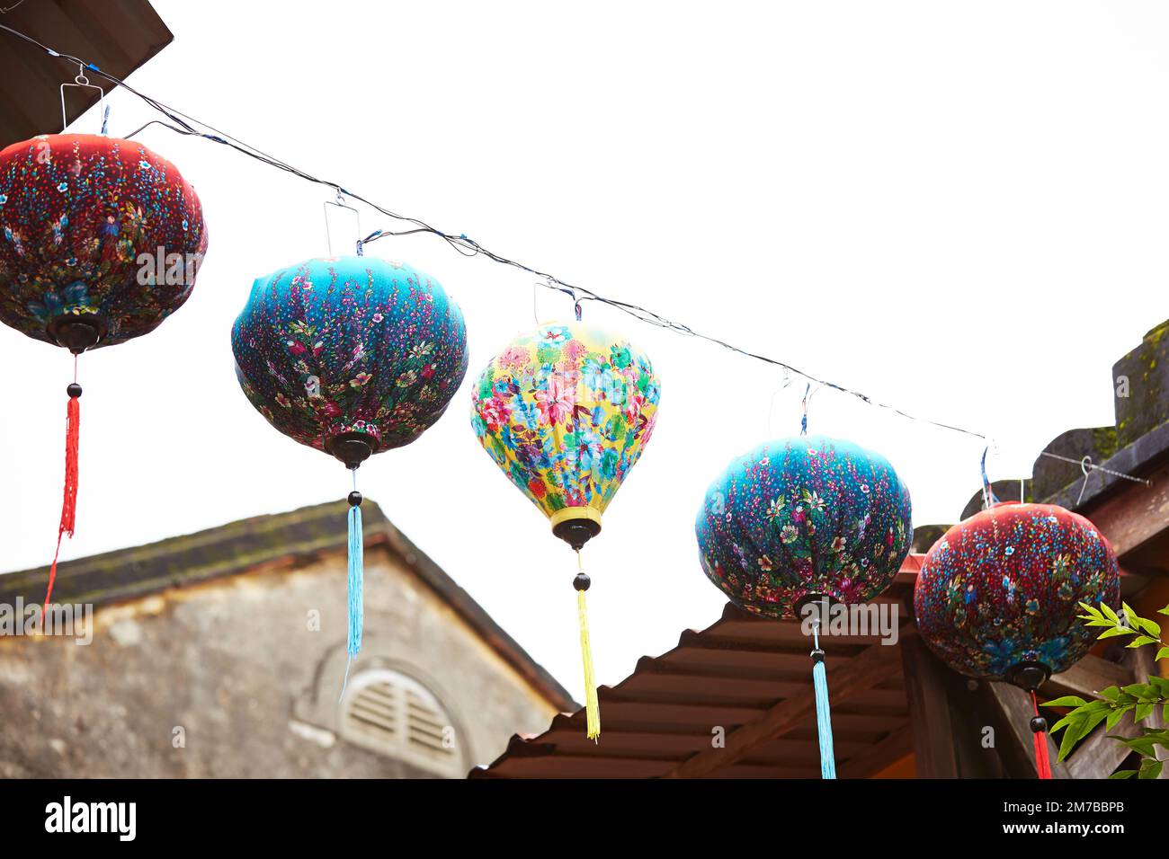 colorful lanterns on the street Stock Photo - Alamy