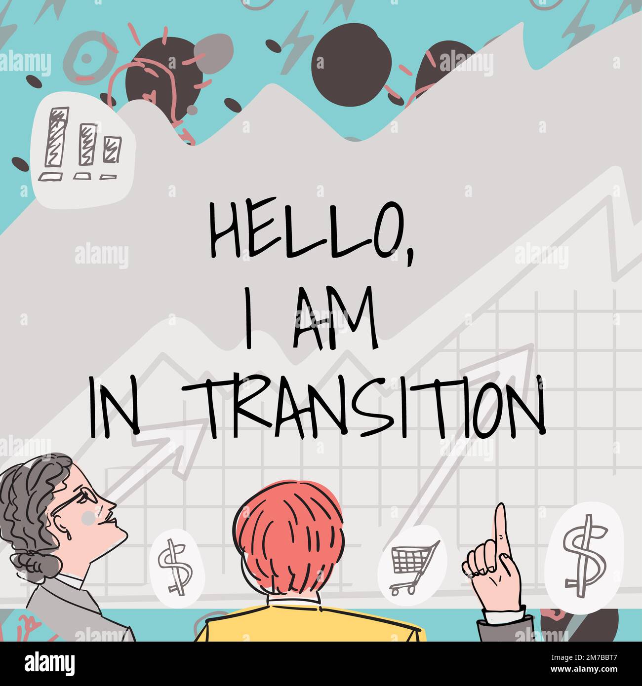 Hello i am in transition hi-res stock photography and images - Alamy