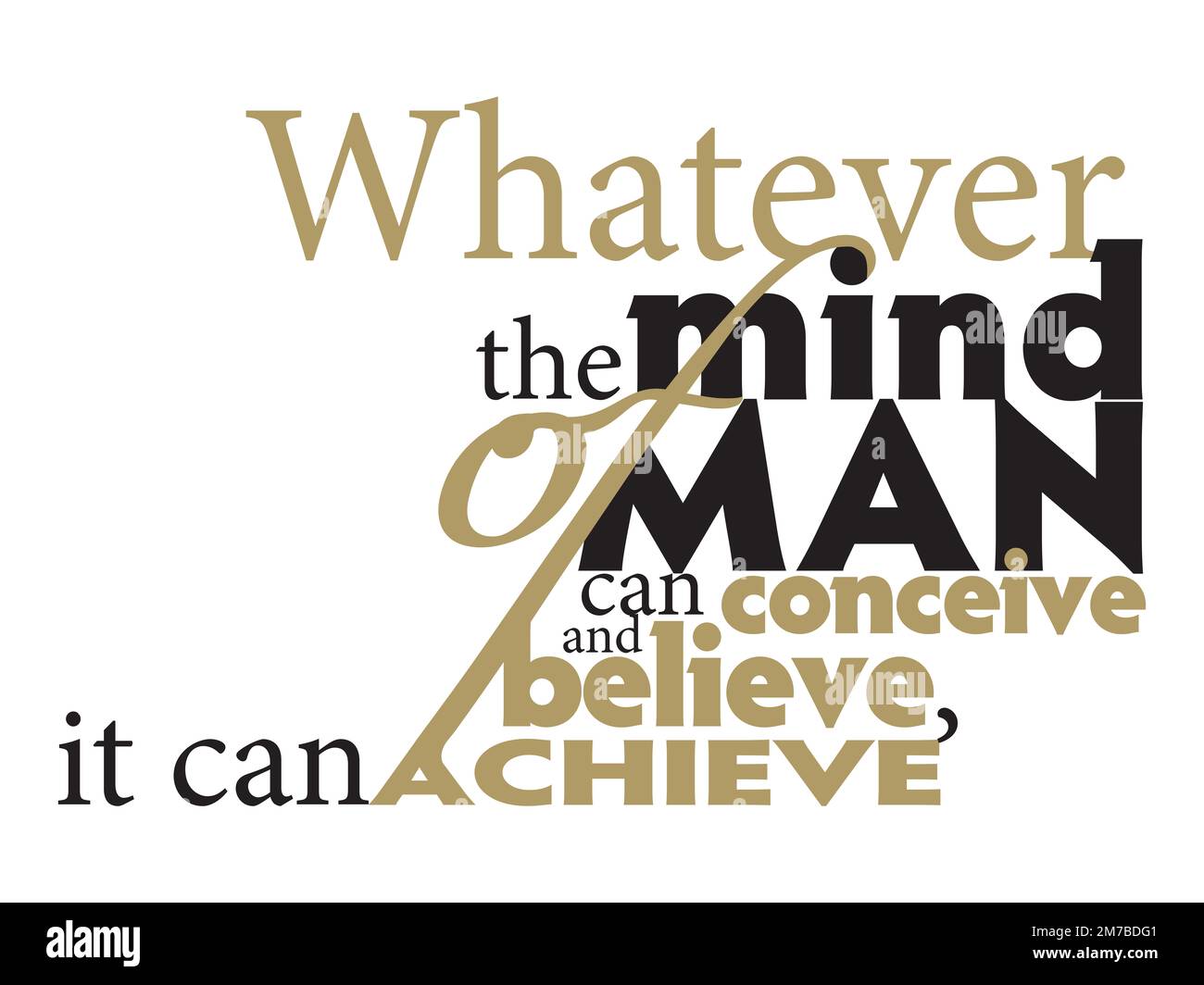 Typography Quotes of Napoleon Hill about mind of man: Whatever the mind ...