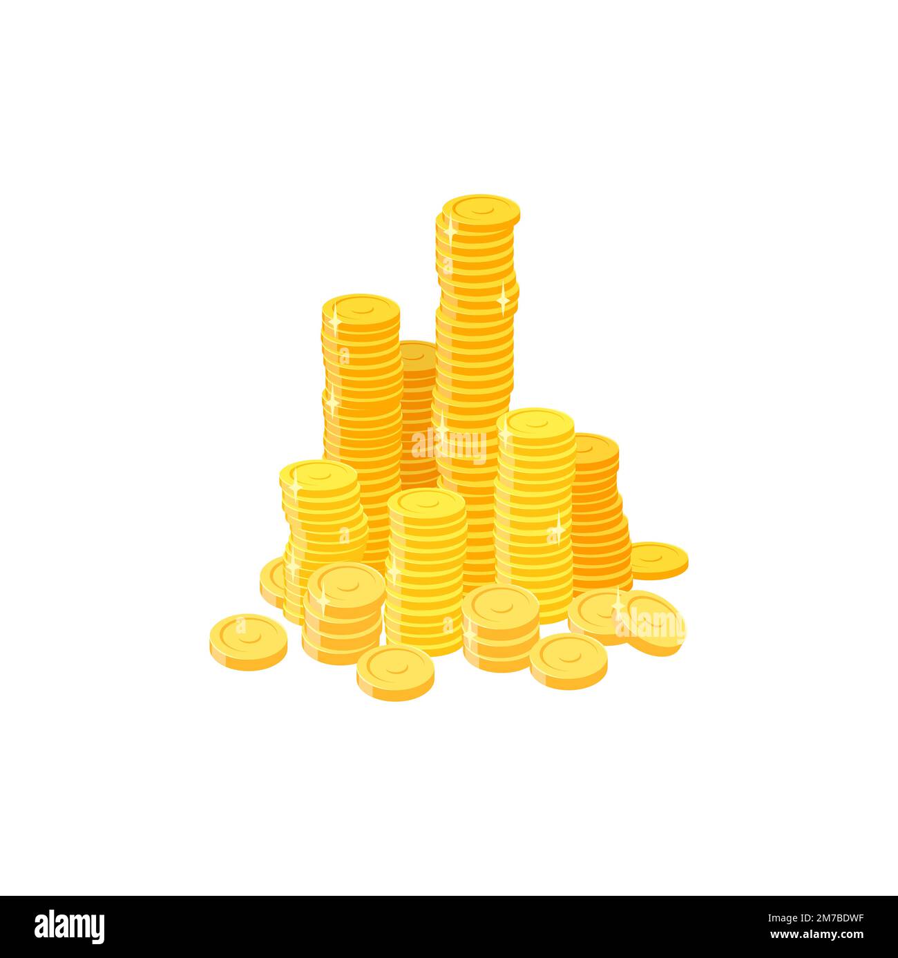 Huge pile gold coins Stock Vector Images - Alamy