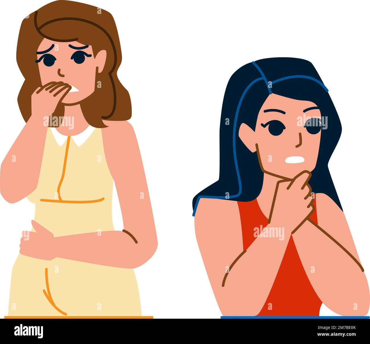 Woman Worried Vector Stock Vector Image And Art Alamy