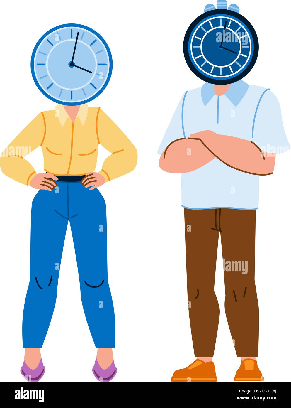 worker time management vector Stock Vector Image & Art - Alamy