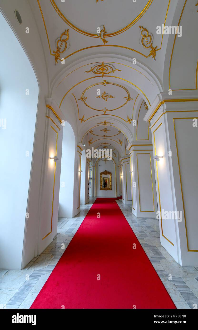 Bratislava, Slovakia. Interior of the Bratislava Castle (Hrad) and ...