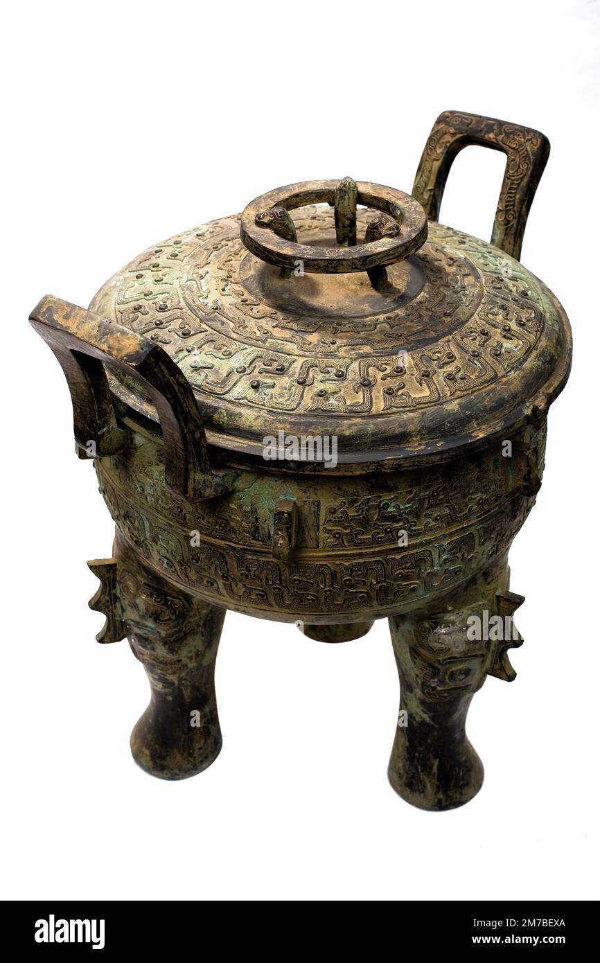 Ancient chinese cooking ding Cut Out Stock Images & Pictures - Alamy