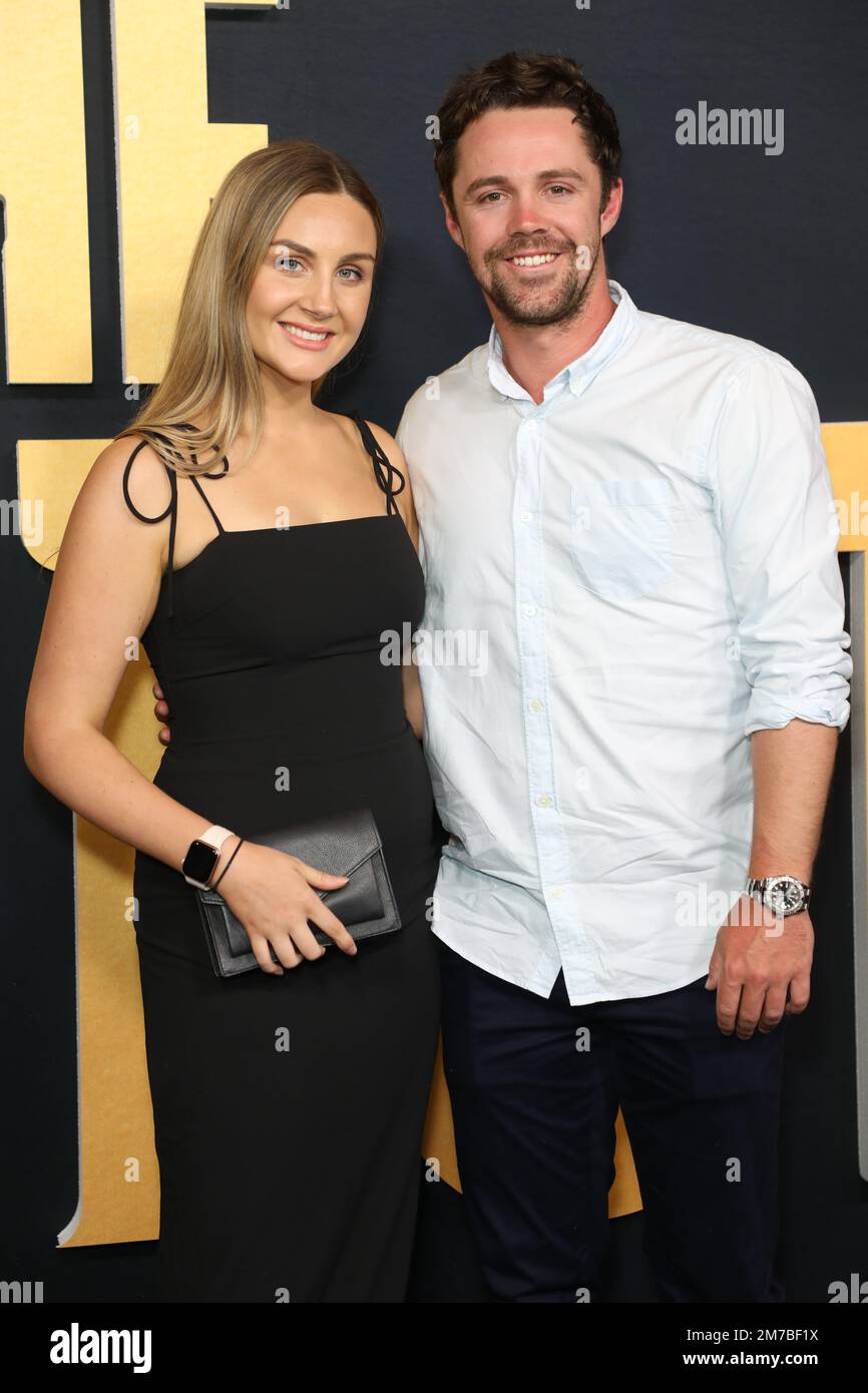 Sydney, Australia. 9th January 2023. Travis Head and Jess Davies attend ...