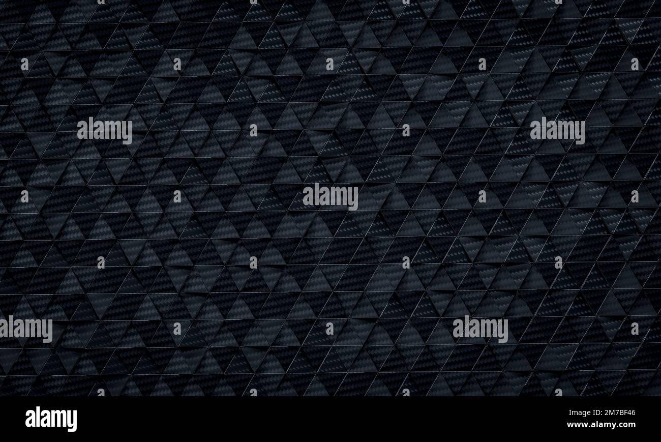 carbon fiber triangles abstract background. 3d render Stock Photo - Alamy