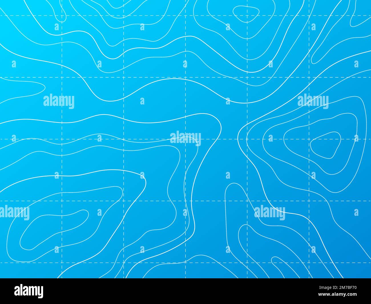 Ocean and sea line contour topographic map. Abstract blue vector background with geographic ...