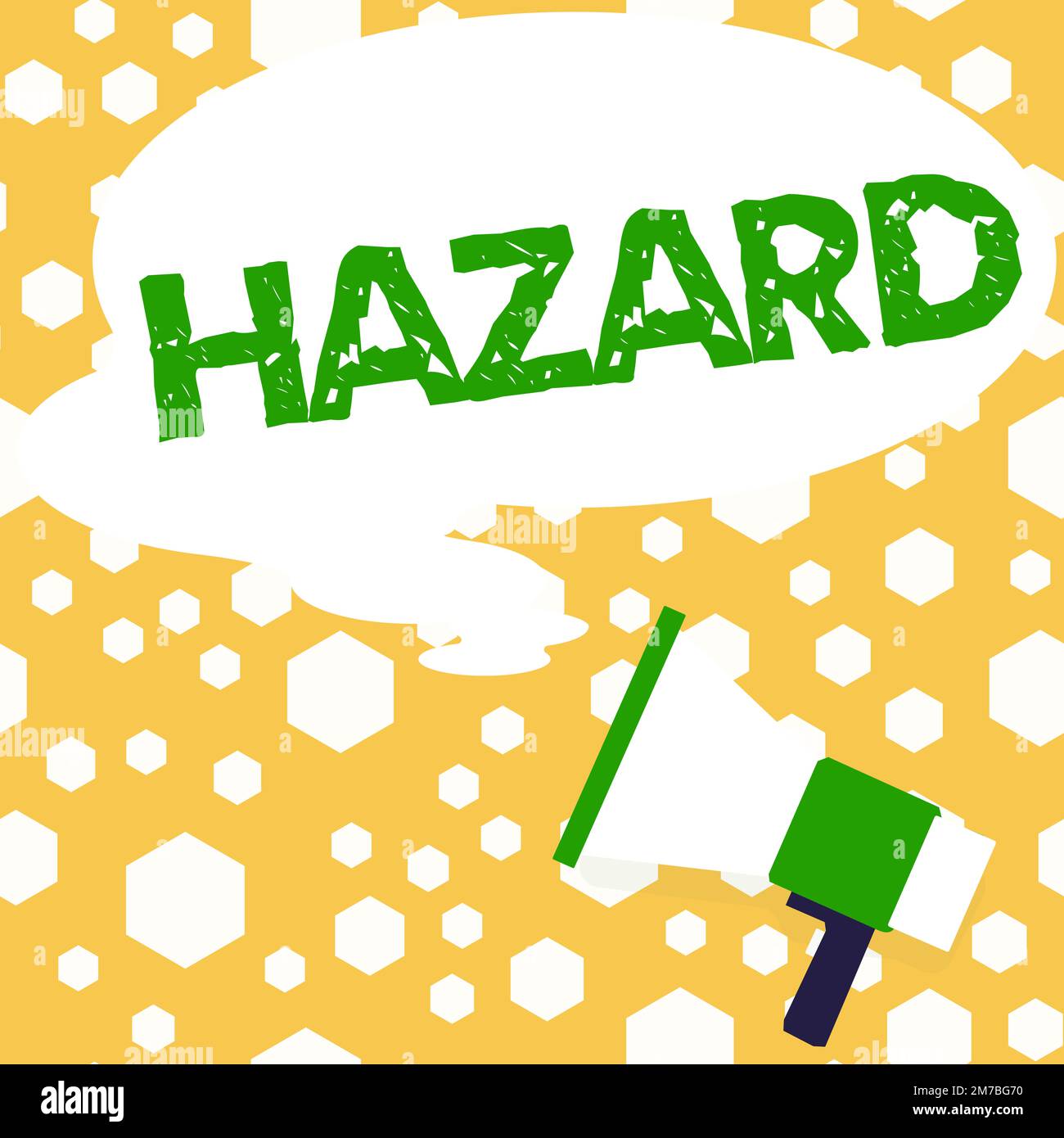 Text sign showing Hazard. Conceptual photo account or statement ...