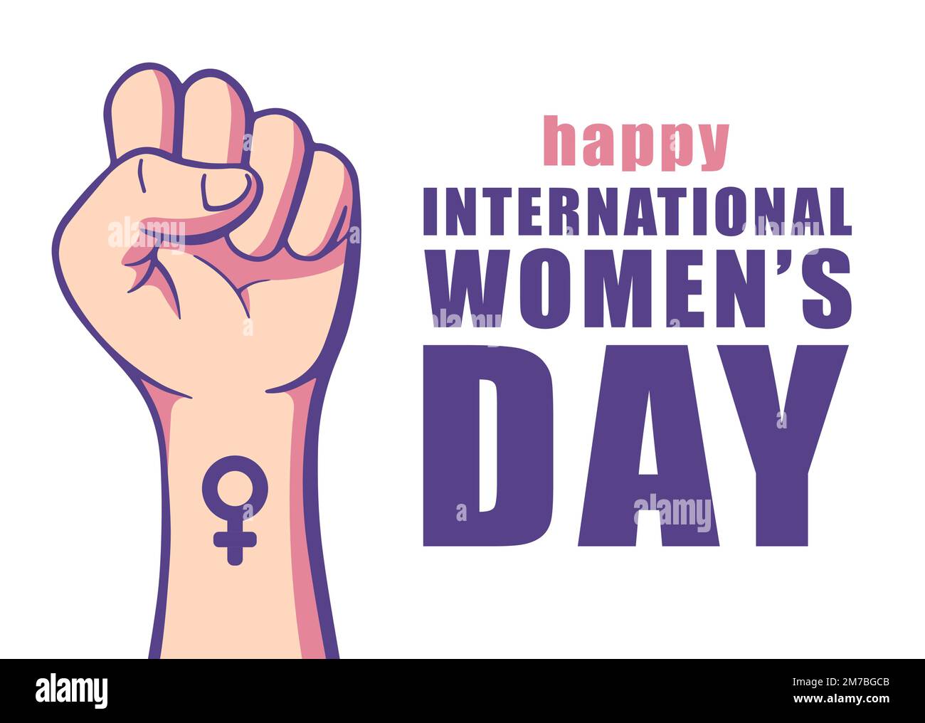 International Womens Day Background Poster Design Women Day Fist With