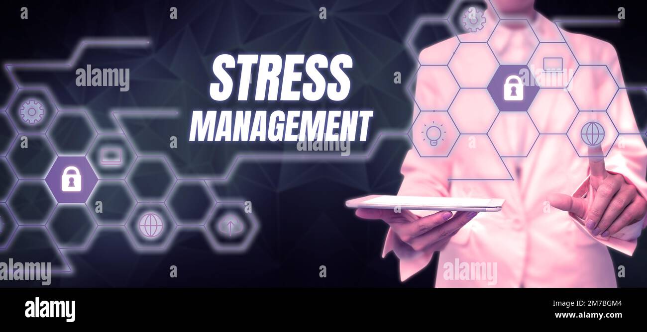 Conceptual display Stress Management. Business idea learning ways of ...