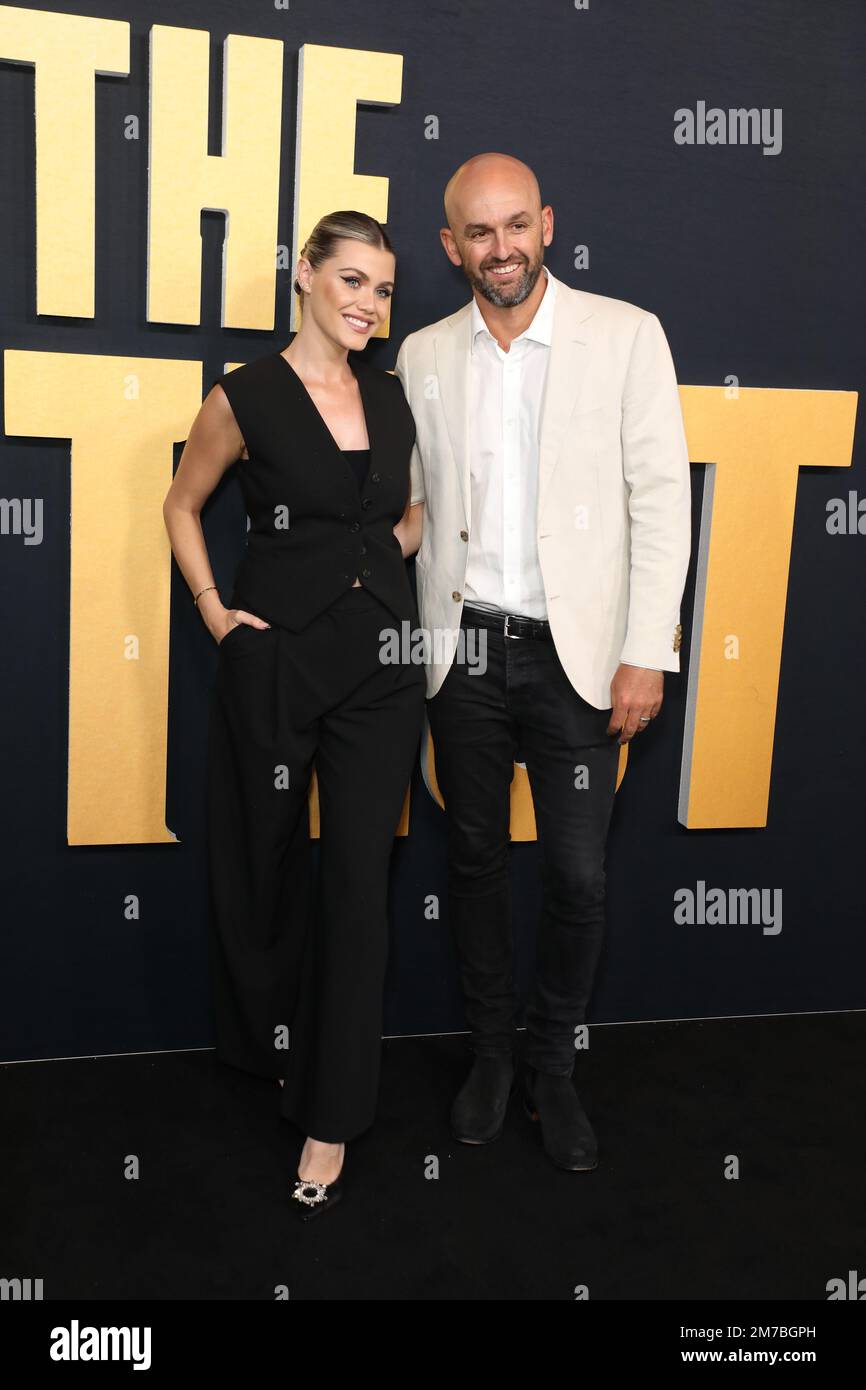Sydney, Australia. 9th January 2023. Emma Lyon and Nathan Lyon attend ...