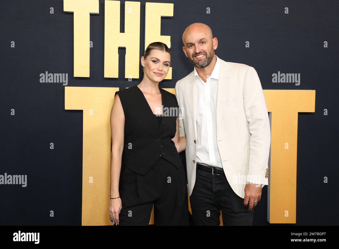 Sydney, Australia. 9th January 2023. Emma Lyon and Nathan Lyon attend ...