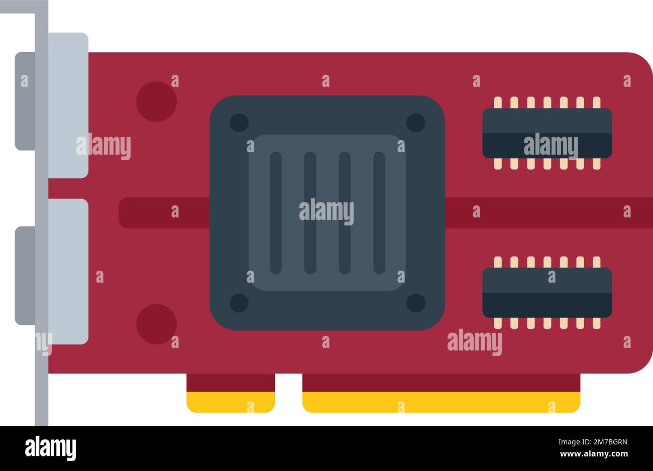 Gpu Board Icon Flat Vector Computer Card Chip Fan Isolated Stock Vector Image And Art Alamy