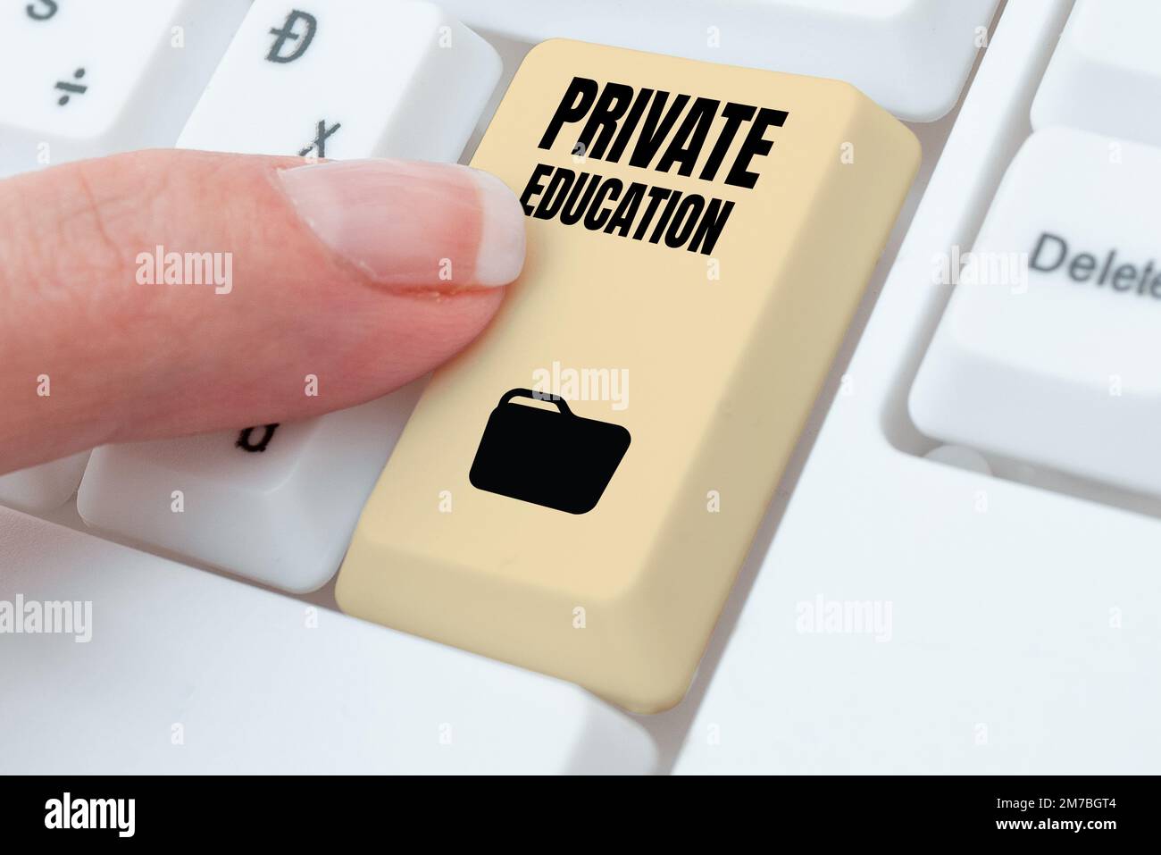 Conceptual caption Private Education. Word Written on Belonging for use ...