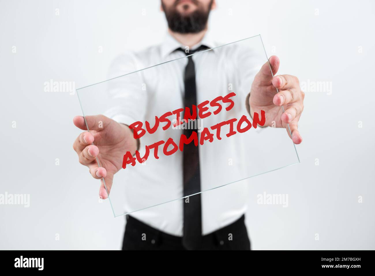 Writing Displaying Text Business Automation Word Written On For