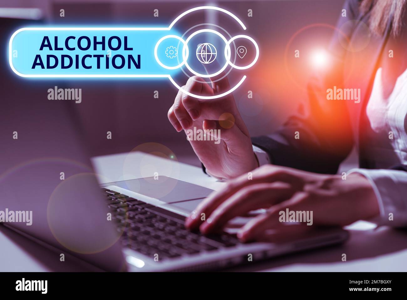 Conceptual display Alcohol Addiction. Conceptual photo characterized by ...