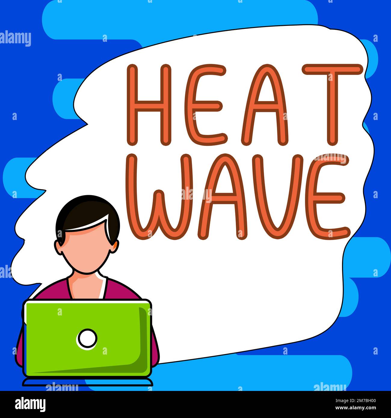 Text caption presenting Heat Wave. Conceptual photo a prolonged period ...