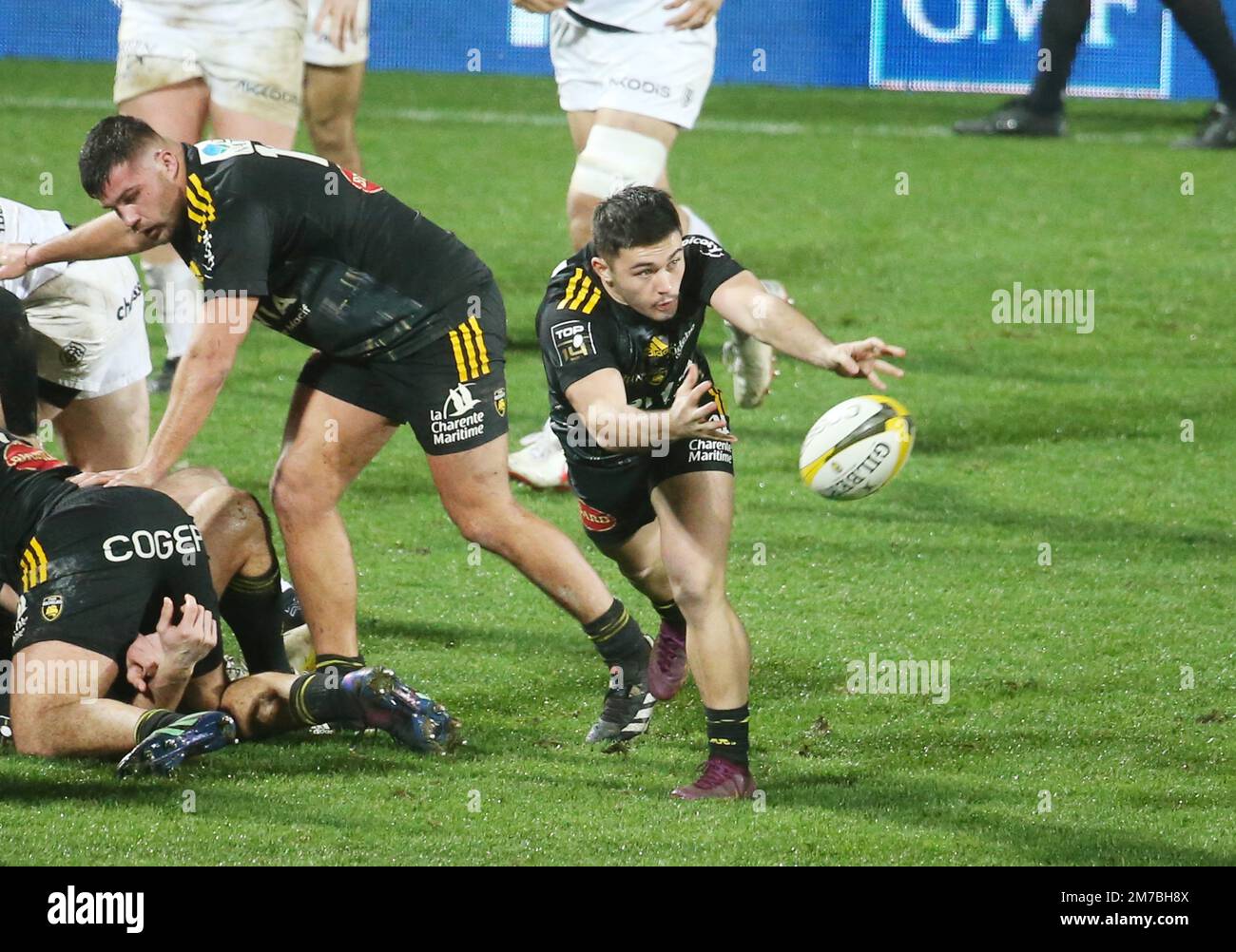 Lucas Zamora of Stade Rochelais during the French championship Top 14 ...