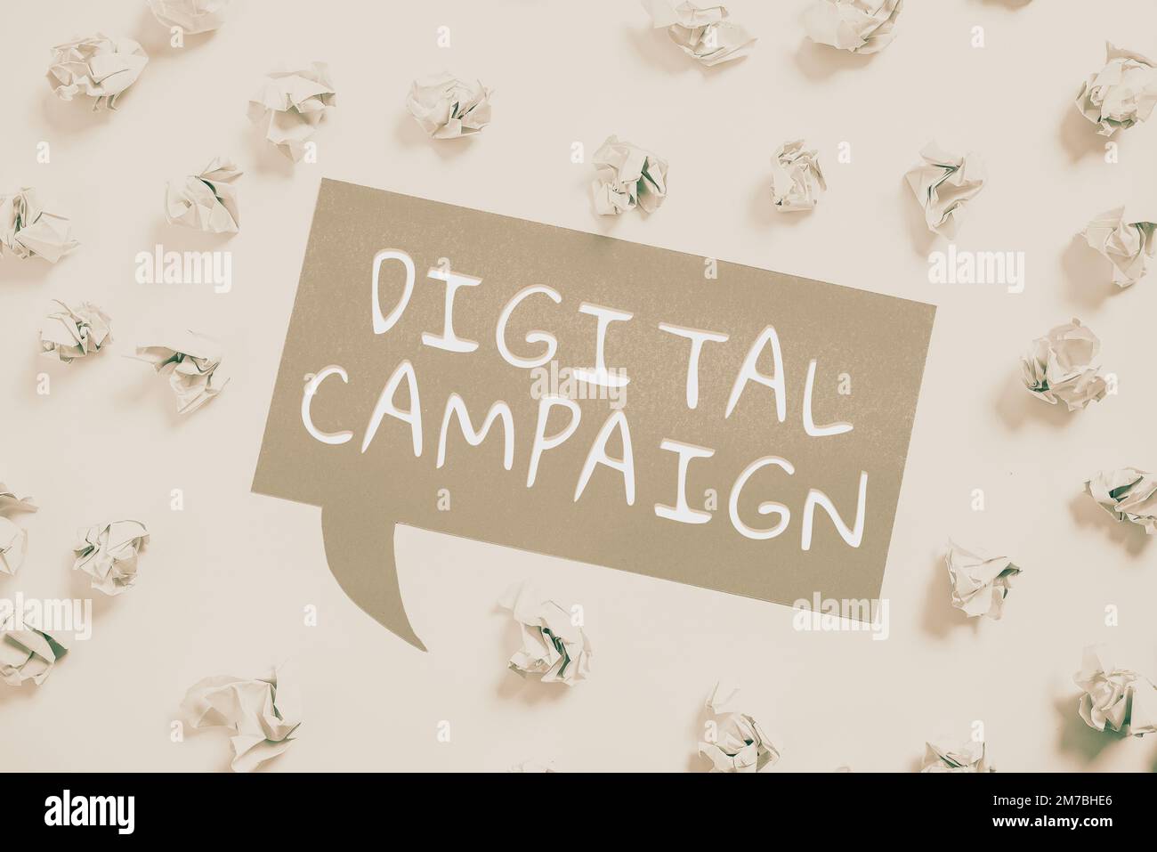 Text sign showing Digital Campaign. Word Written on effort put forward ...